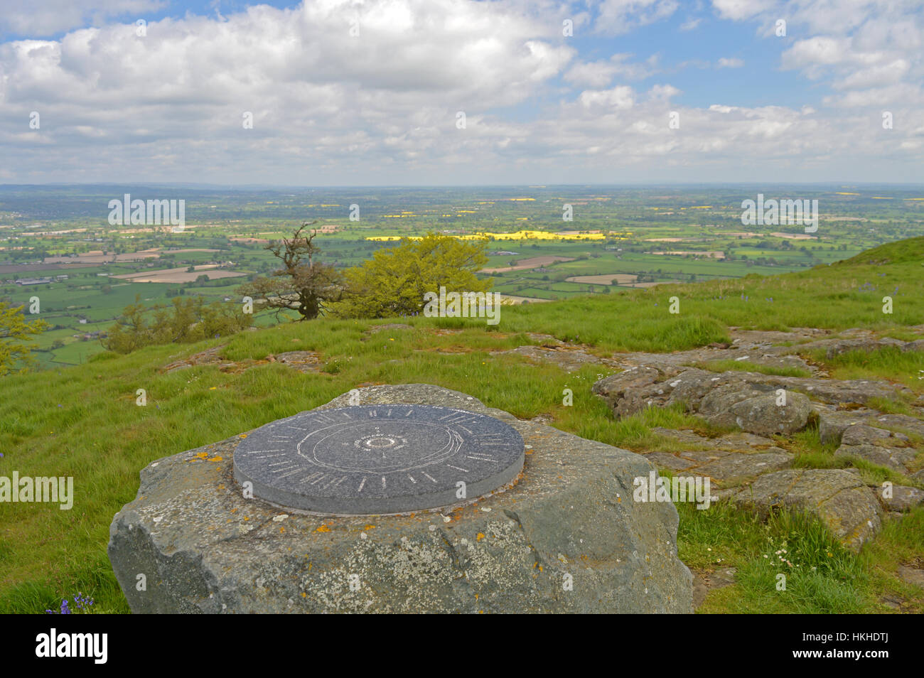 Toposcope on Breidden Hill, Welshpool, Powys Stock Photo - Alamy