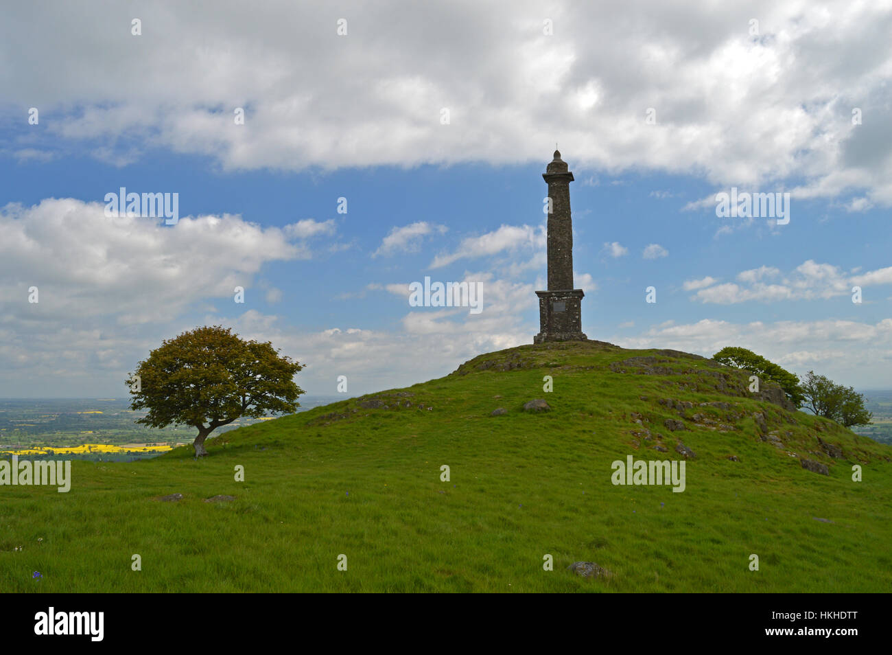 Rodneys Pillar on Breidden Hill, Welshpool, Powys Stock Photo - Alamy
