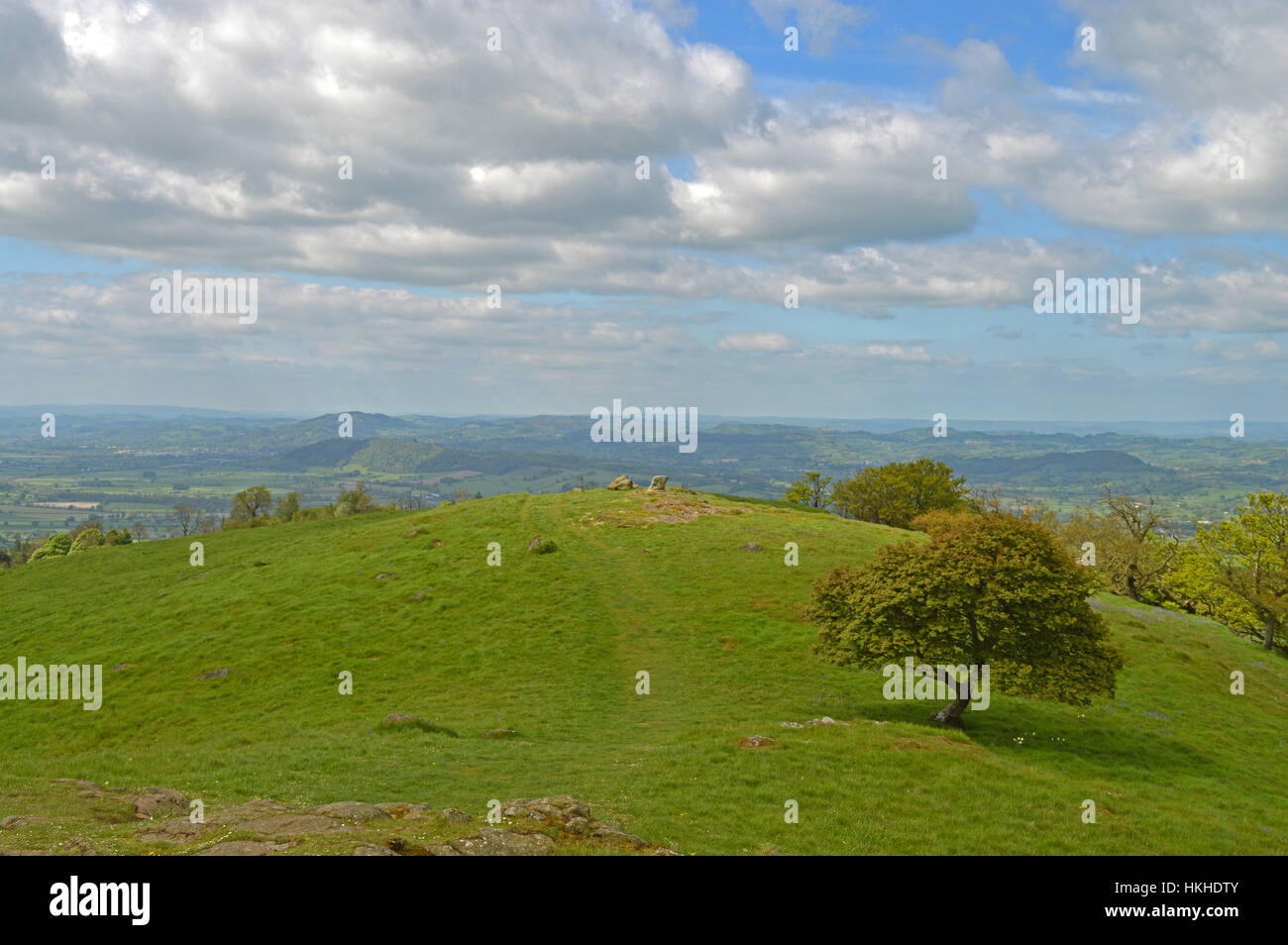 Views from Breidden Hill, Welshpool, Powys, Wales Stock Photo - Alamy