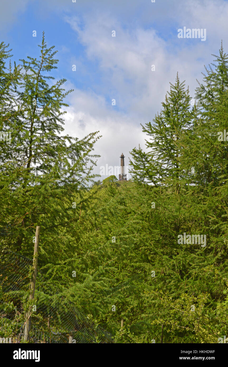 Rodneys Pillar on Breidden Hill, Welshpool, Powys Stock Photo - Alamy