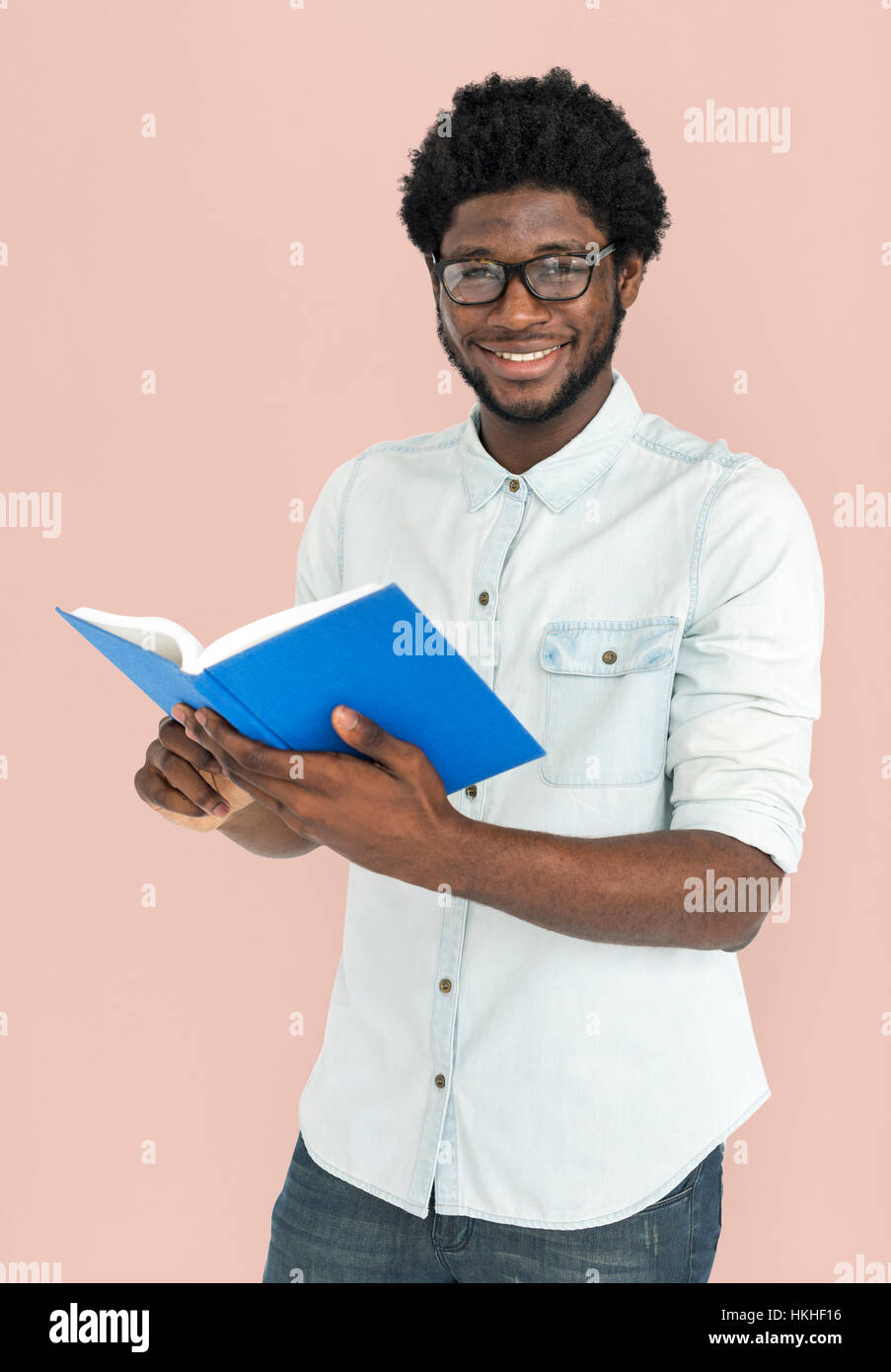 African Descent Holding Book Concept Stock Photo - Alamy