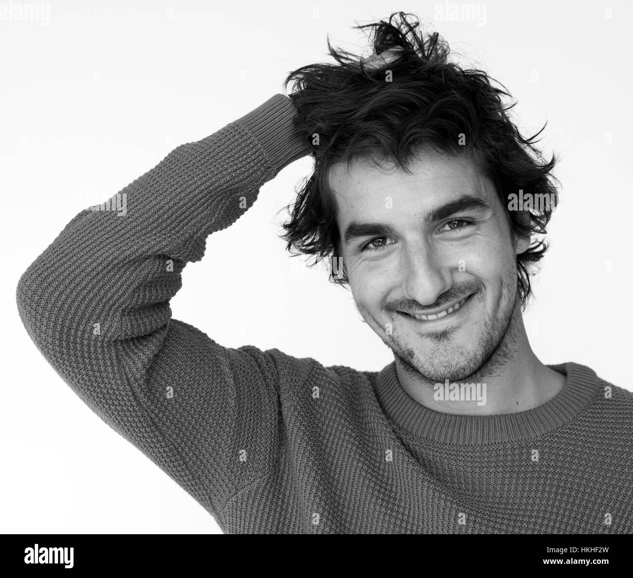 Man Cheerful Smiling Portrait Concept Stock Photo - Alamy