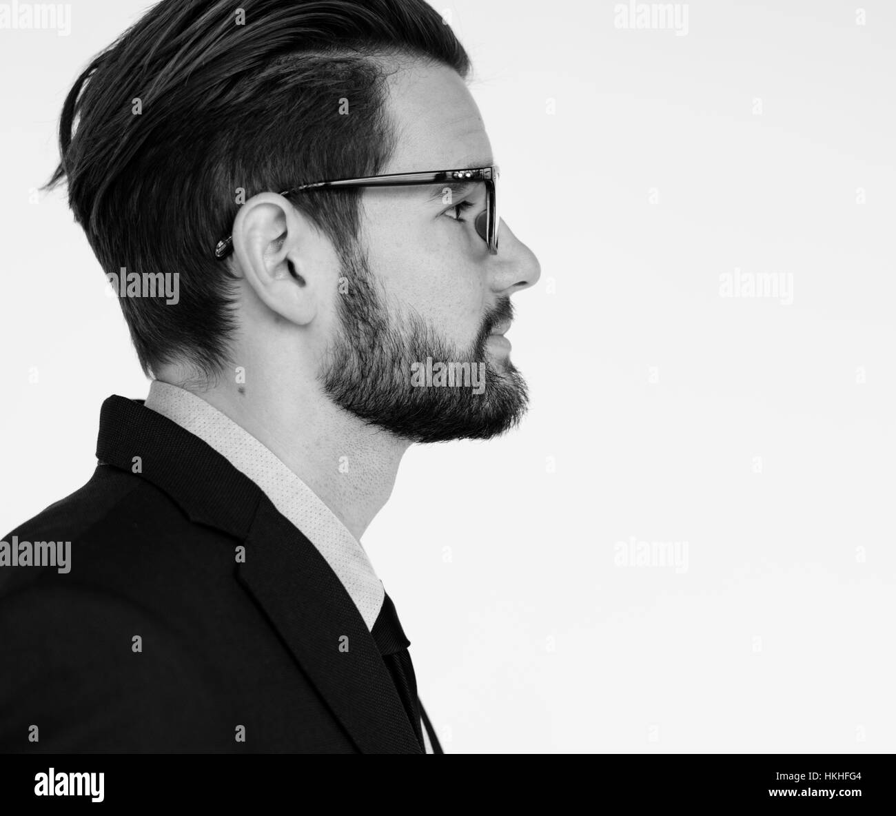 Businessman full length portrait Black and White Stock Photos & Images ...