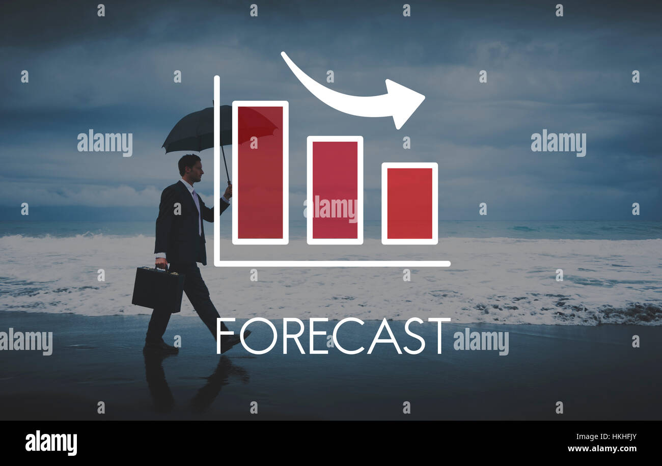 Recession Decrease Business Barchart Concept Stock Photo - Alamy