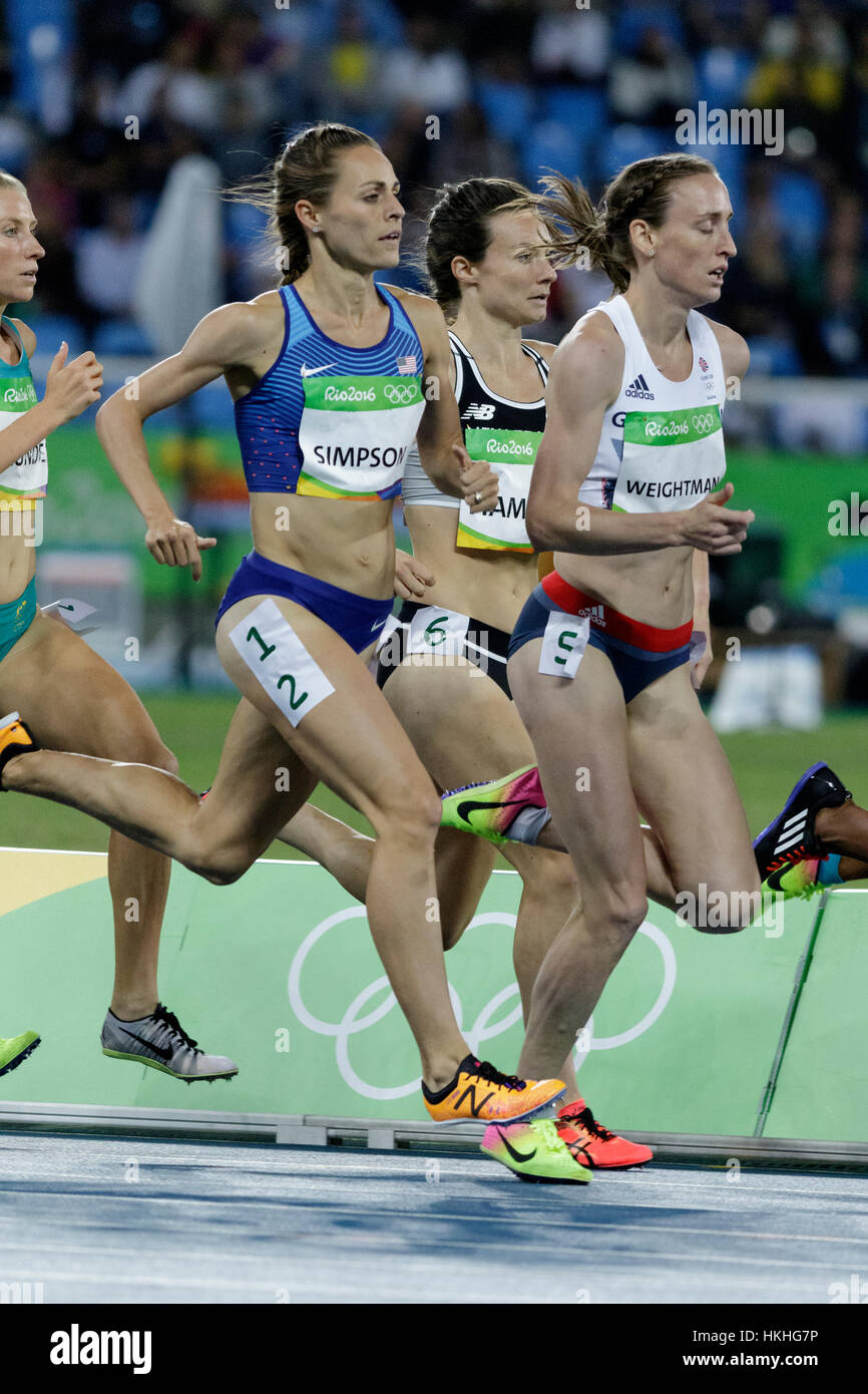 Rio de Janeiro, Brazil. 12 August 2016. Athletics, Laura Weightman (GBR ...