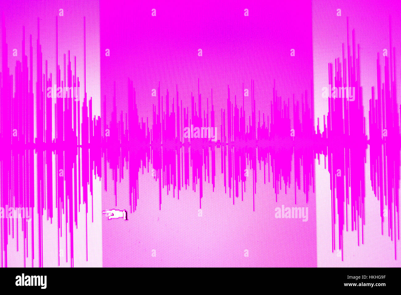 Sound recording studio audio wave on computer screen in professional ...