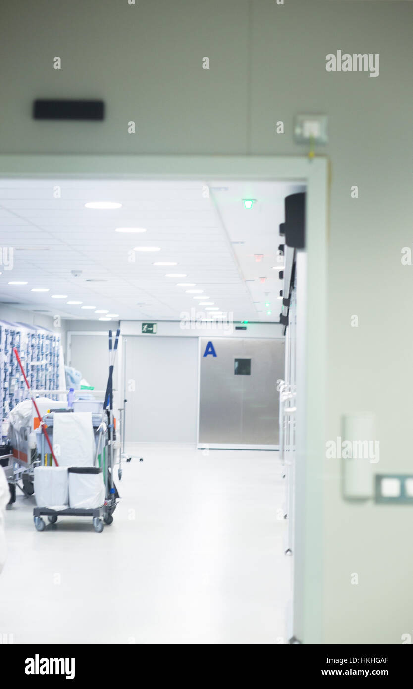 Hospital ward emergency room operating theater door and modern ...