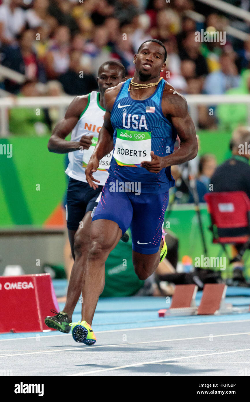 Rio de Janeiro, Brazil. 12 August 2016. Athletics, Gil Roberts (USA ...
