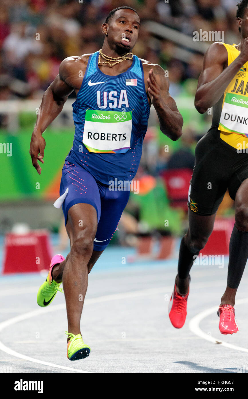 Rio de Janeiro, Brazil. 12 August 2016. Athletics, Gil Roberts (USA ...