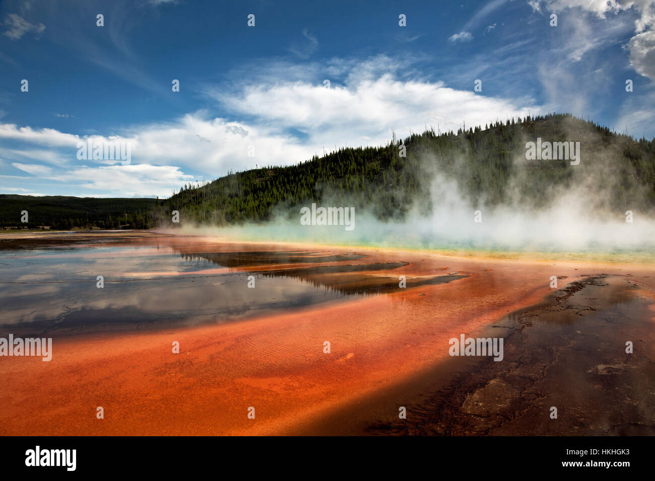 Grand prismatic spring view yellowstone hi-res stock photography and ...