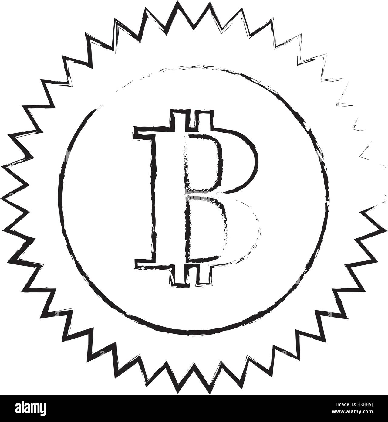 bitcoin currency digital symbol, logotype of cash, vector illustration ...