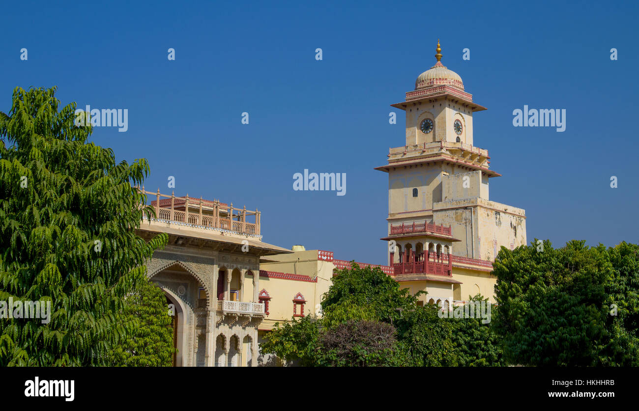 The building Hamod Haveli the former residence in India Jaipur Stock ...