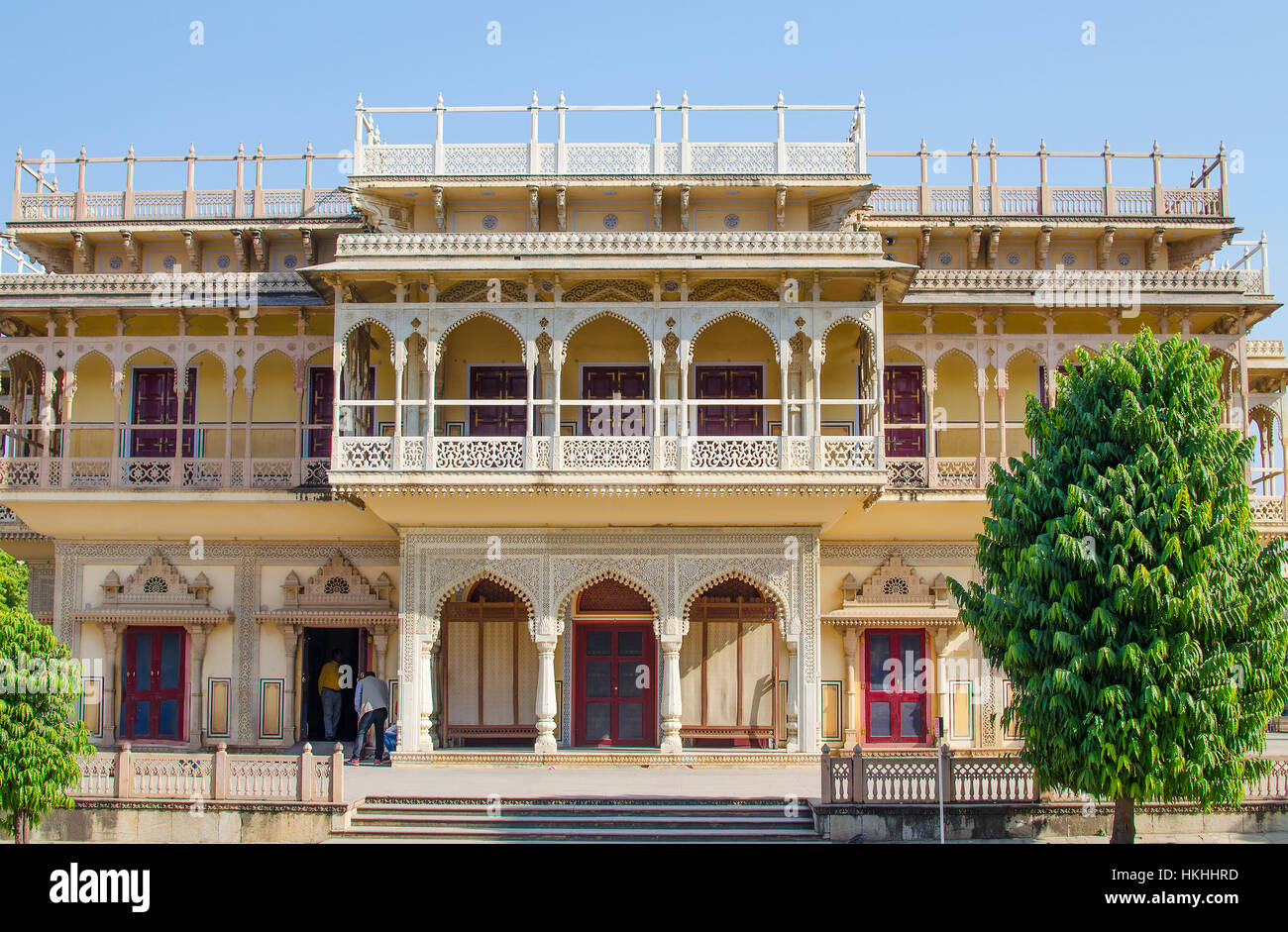 The building Hamod Haveli the former residence in India Jaipur Stock ...