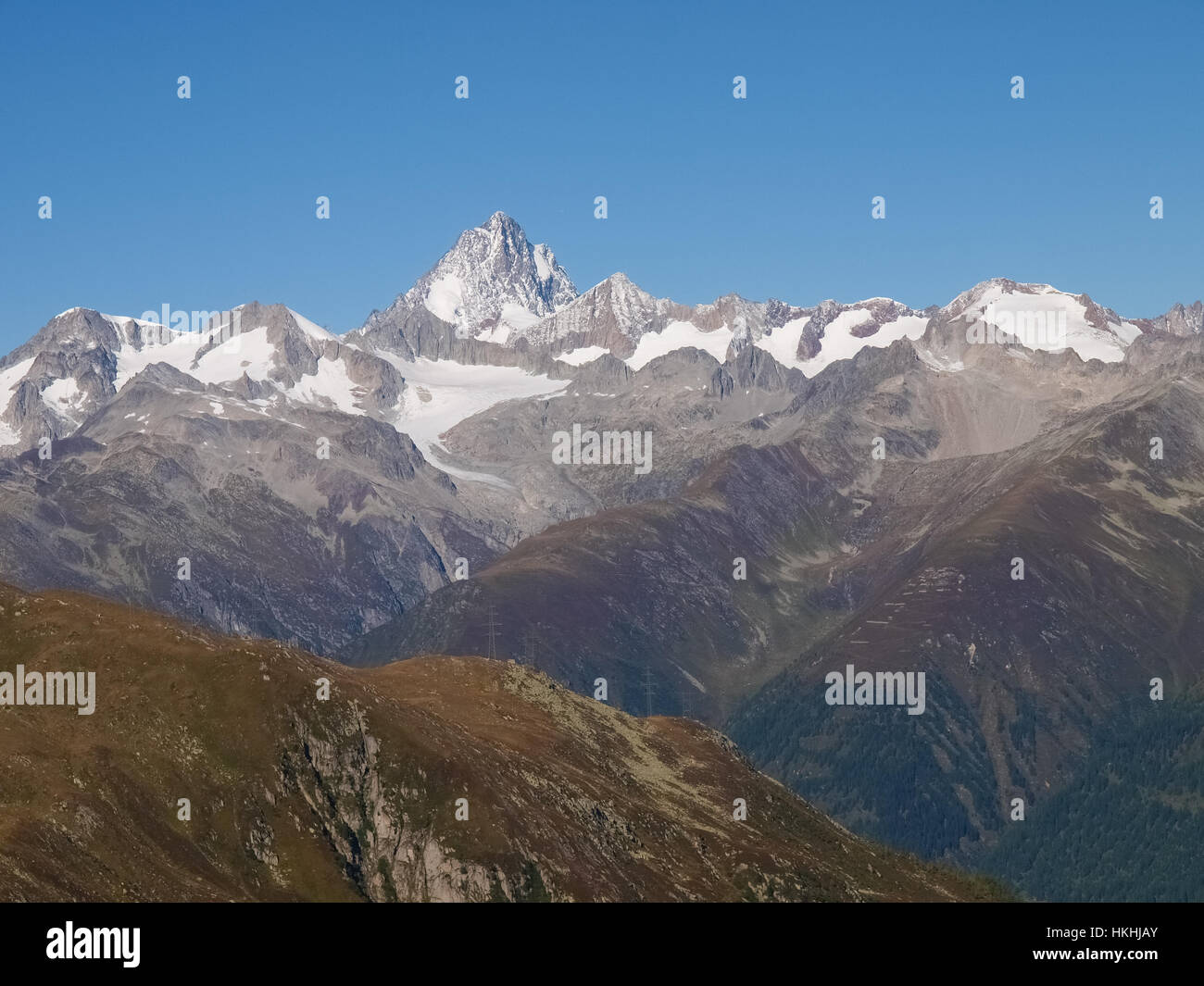 Swiss Alps, Switzerland: tour on the four passes Stock Photo - Alamy