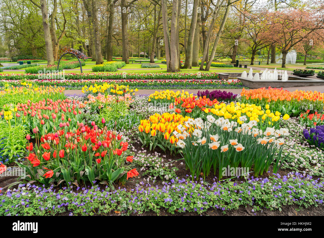 Formal spring garden Stock Photo - Alamy