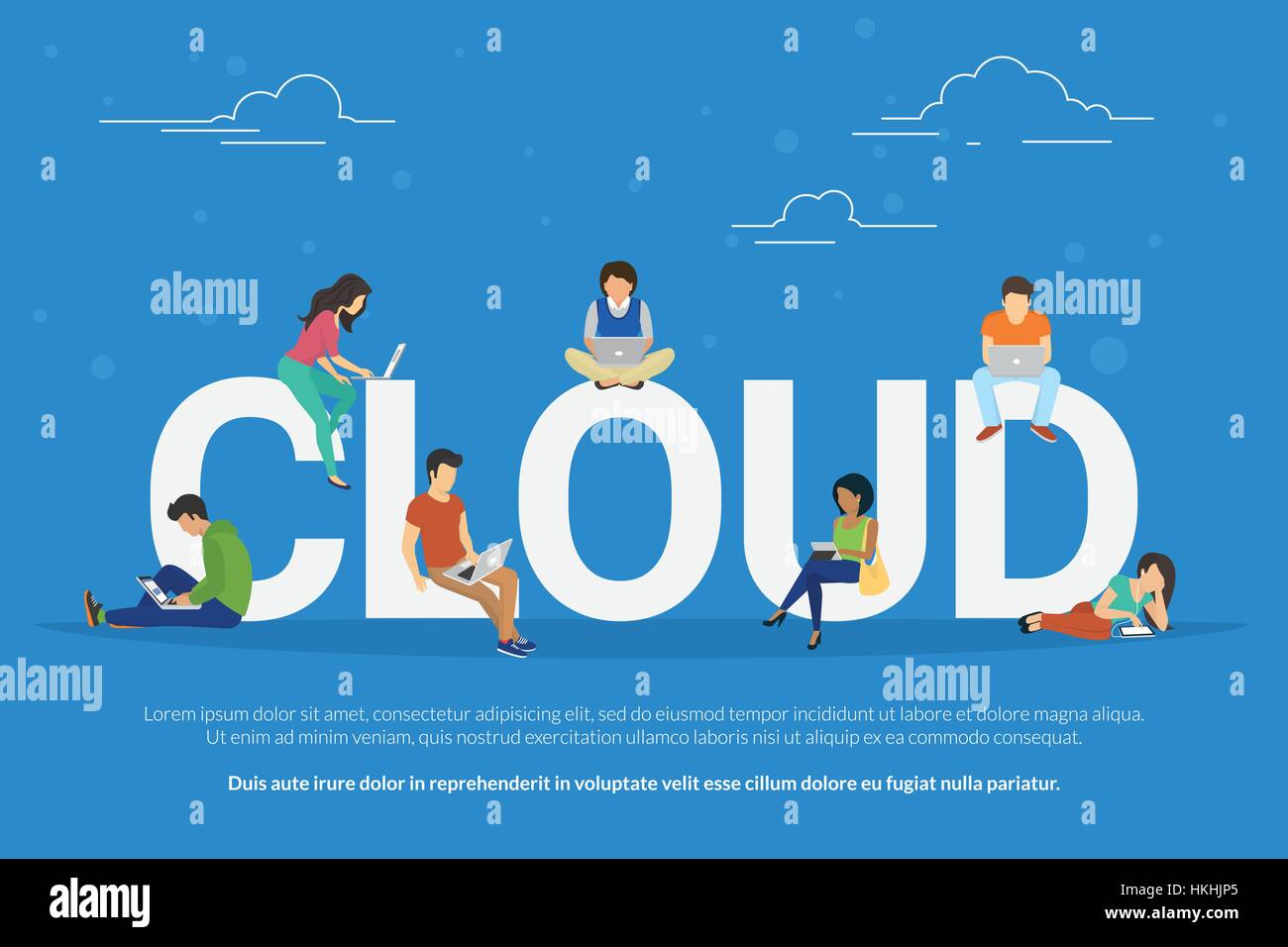 Cloud computing concept illustration Stock Vector Image & Art - Alamy