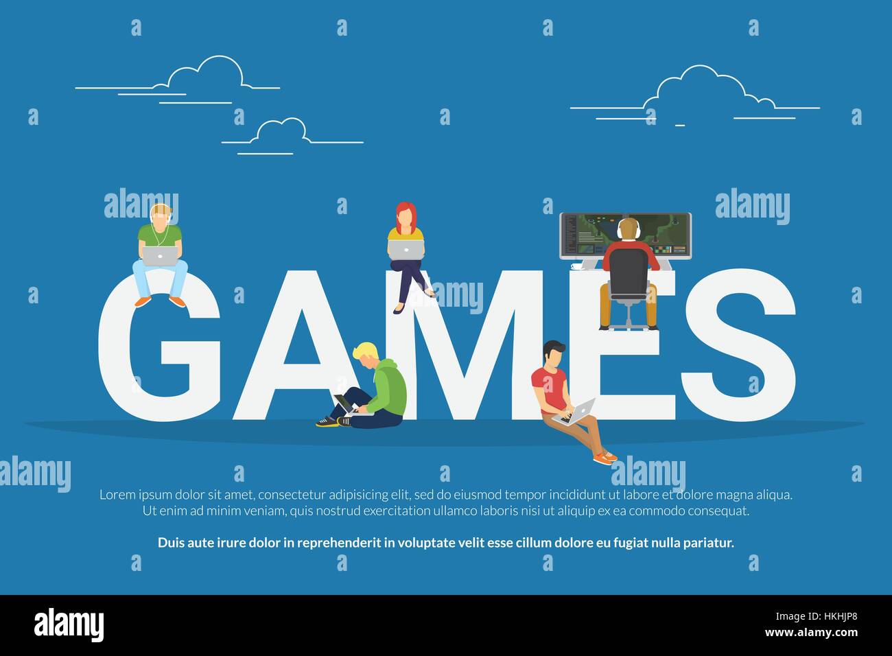 Games concept illustration Stock Vector Image & Art - Alamy