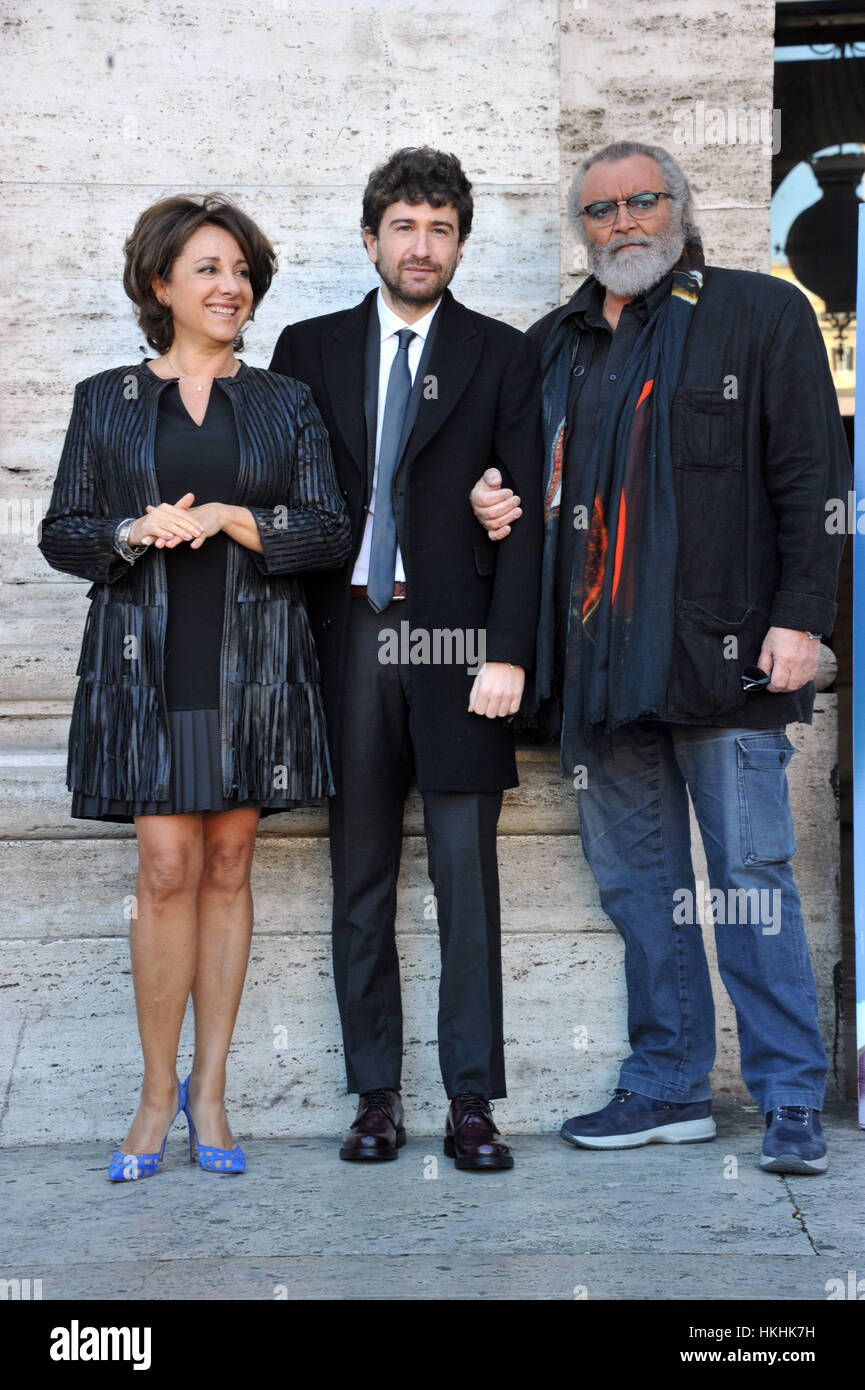 Carla Signoris, Alessandro Siani and Diego Abatantuono attending the ...