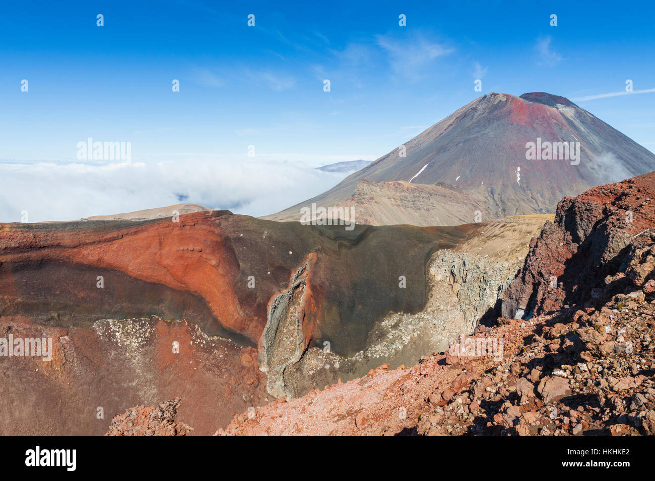 Ngauruhoe volcano (2291mt), Tongariro national park, North island, New ...