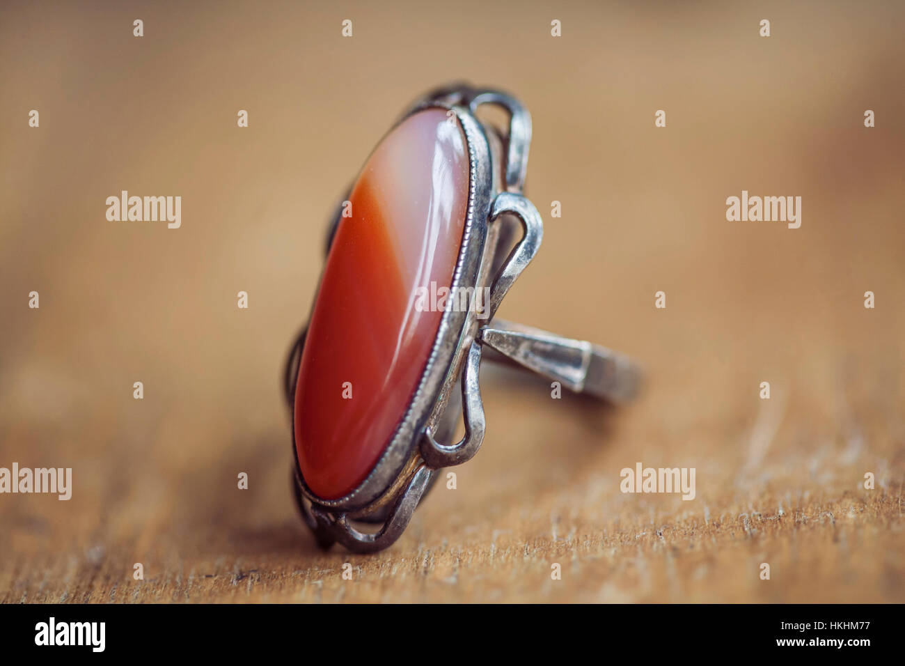 antique ring with beautiful red stone Stock Photo - Alamy