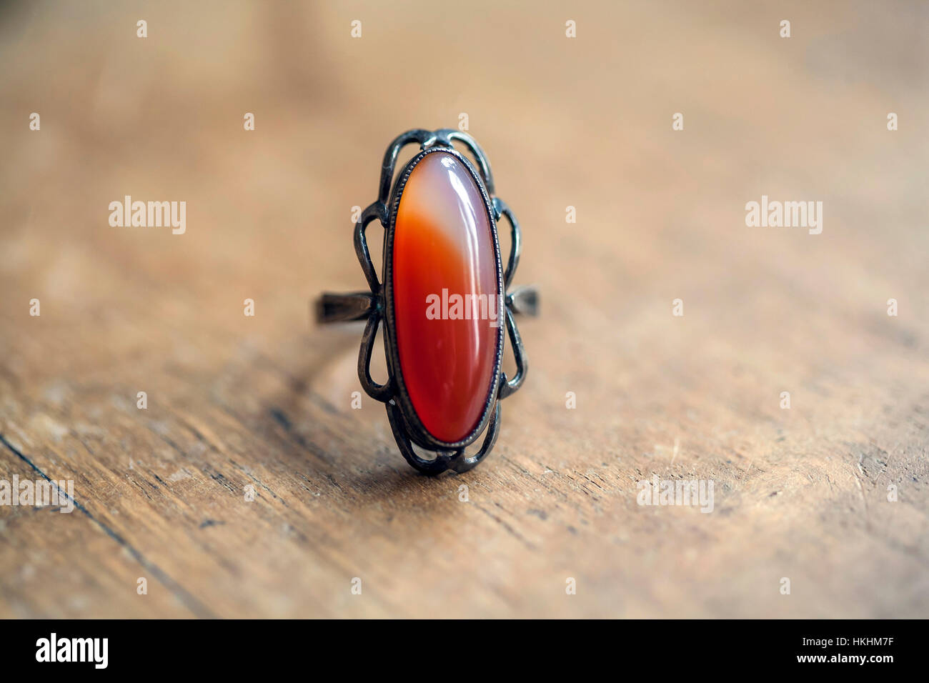 antique ring with beautiful red stone Stock Photo - Alamy