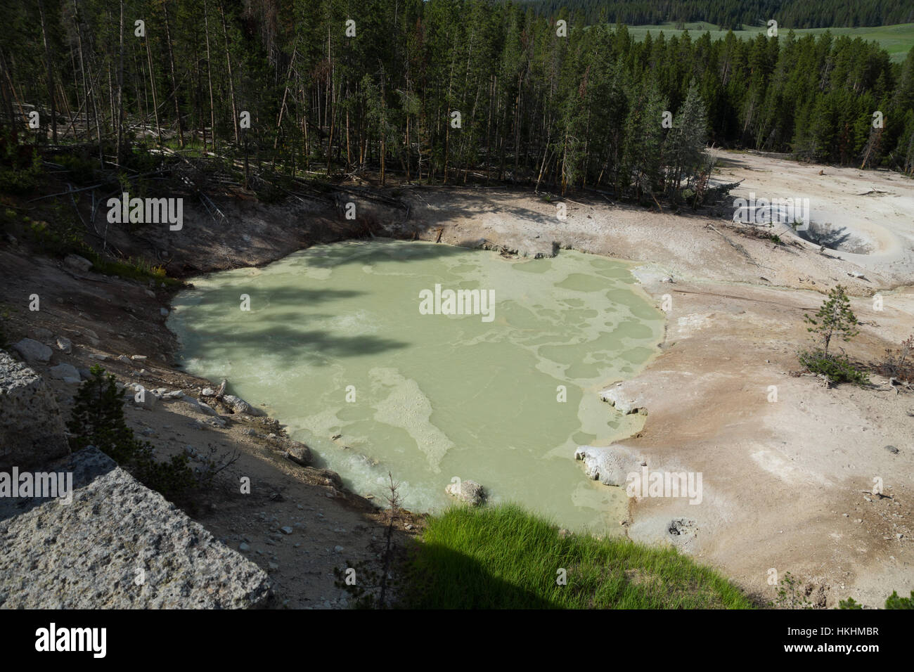 Sulphur Caldron, Yellowstone National Park, Wyoming, USA Stock Photo ...