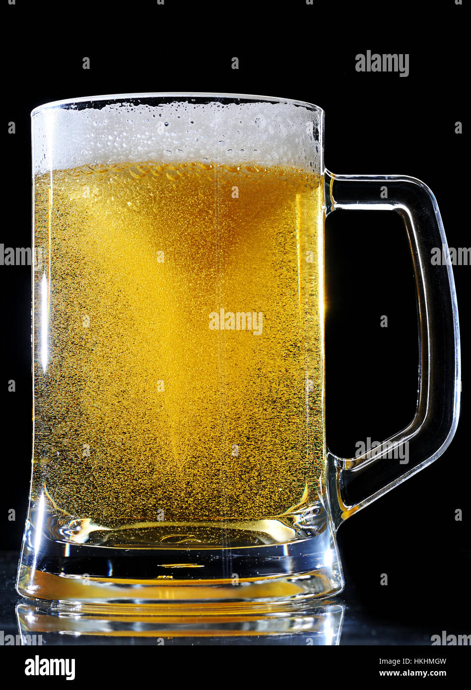 Empty mug and full lager glass hi-res stock photography and images - Alamy