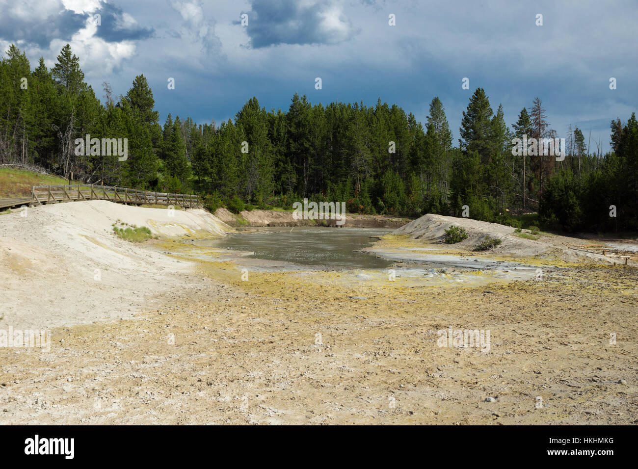 Mud Volcano Area, Yellowstone National Park, Wyoming, USA Stock Photo ...