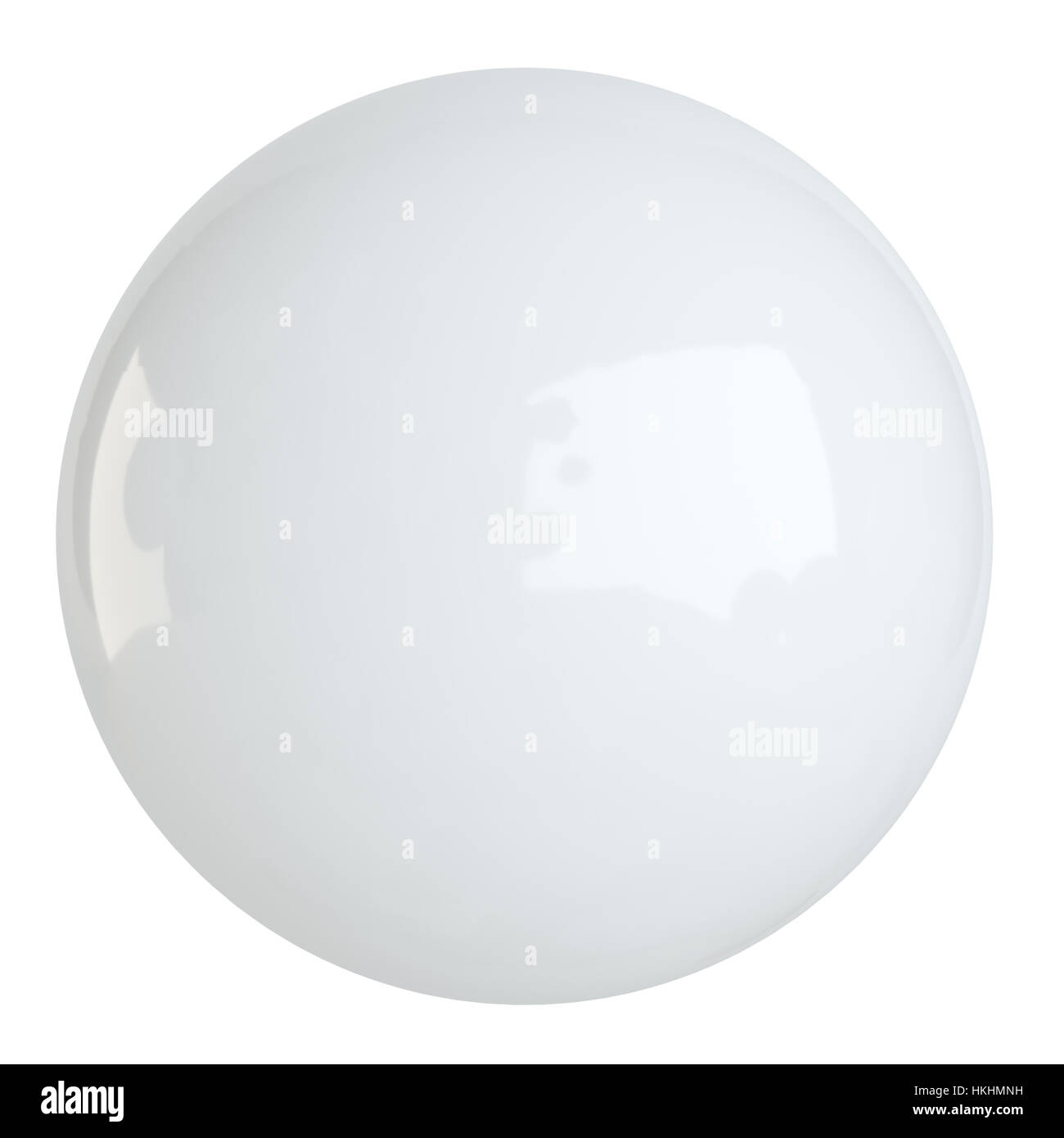 White glossy ball 3D Illustration isolated on white background ...