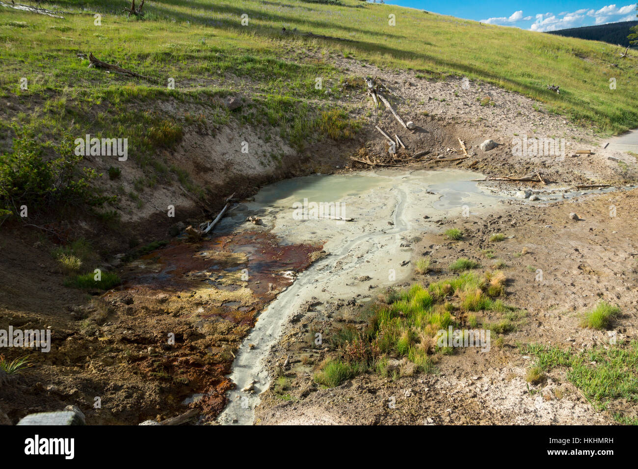 Mud Volcano Area, Yellowstone National Park, Wyoming, USA Stock Photo ...