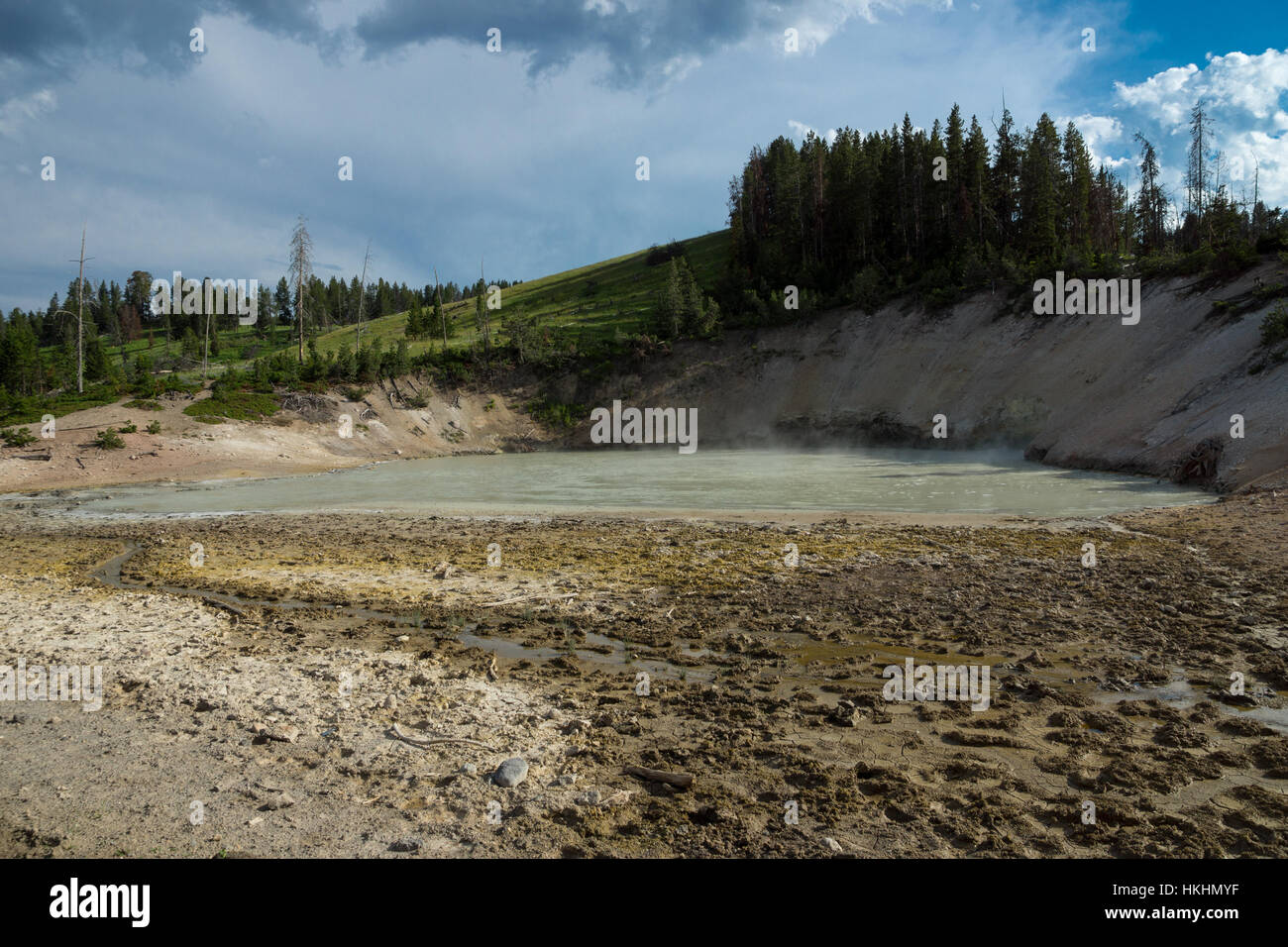 Mud Volcano Area, Yellowstone National Park, Wyoming, USA Stock Photo ...