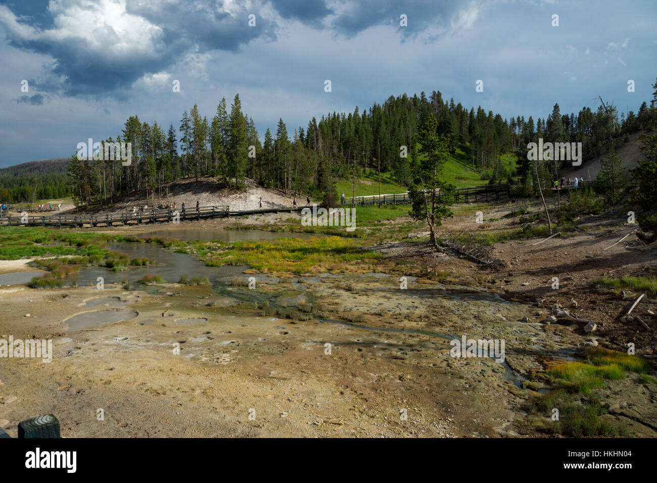 Mud Volcano Area, Yellowstone National Park, Wyoming, USA Stock Photo ...