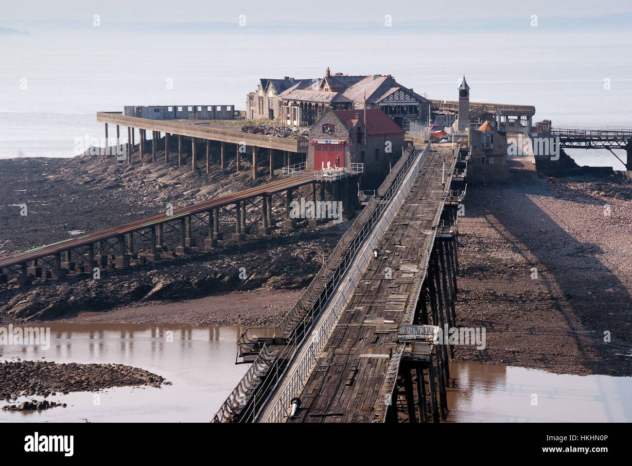 Birnbeck Pier, Weston-Super-Mare, Somerset,UK. The only British pier ...