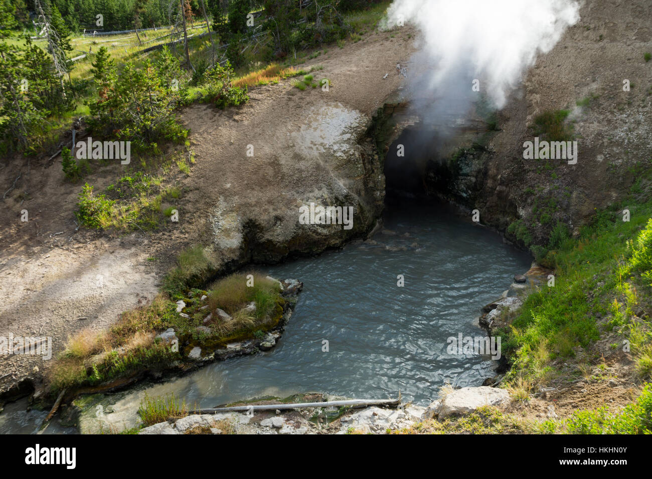 Mud Volcano Area, Yellowstone National Park, Wyoming, USA Stock Photo ...
