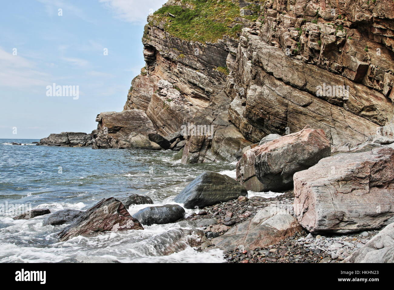 Coastal cliffs at Heddon's Mouth Beach Stock Photo - Alamy