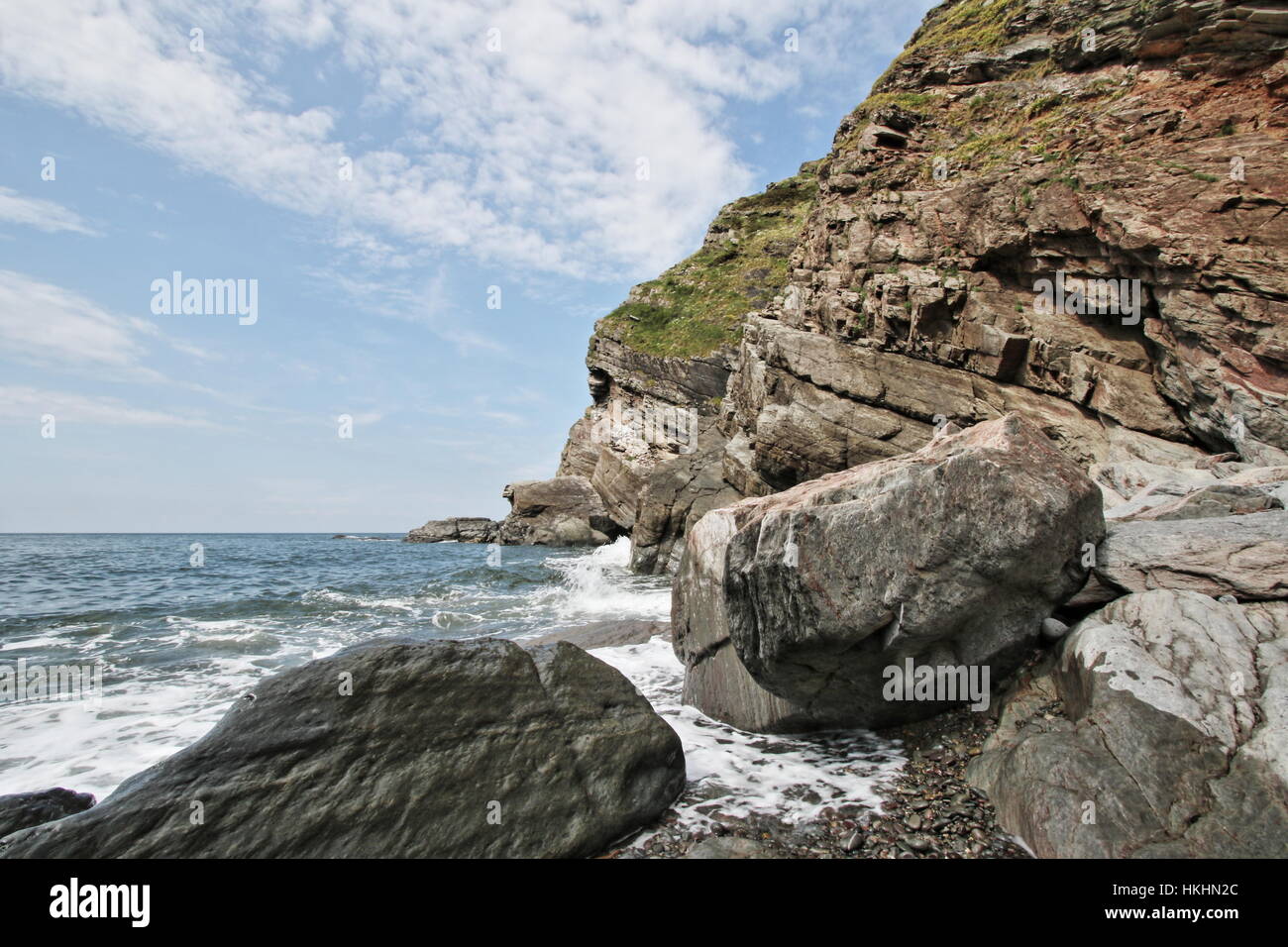 Coastal cliffs at Heddon's Mouth Beach Stock Photo - Alamy