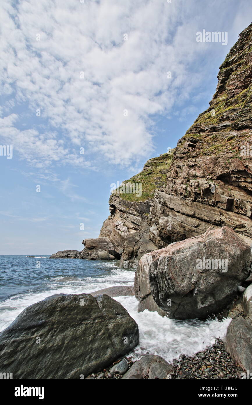 Coastal cliffs at Heddon's Mouth Beach Stock Photo - Alamy