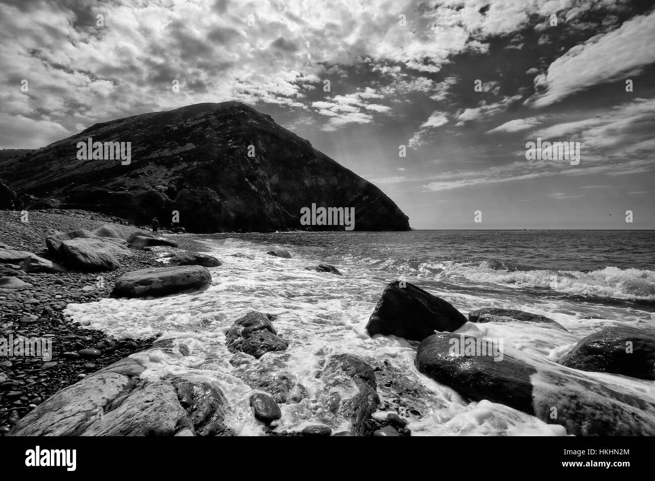 Coastal cliffs at Heddon's Mouth Beach Stock Photo - Alamy
