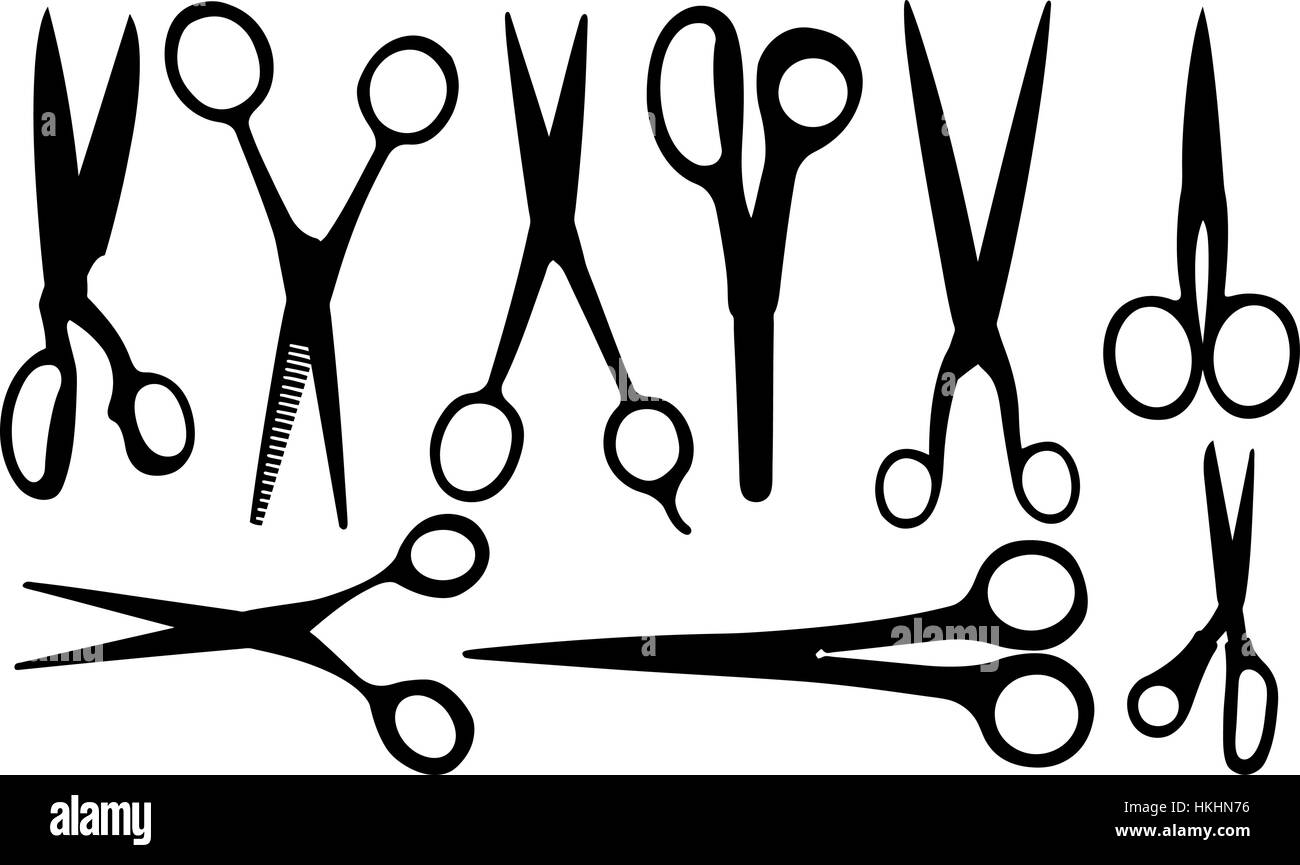 Set of different scissors isolated Stock Vector Image & Art - Alamy