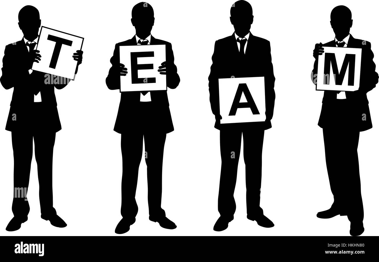 Businessman holding sign word Stock Vector Images - Alamy