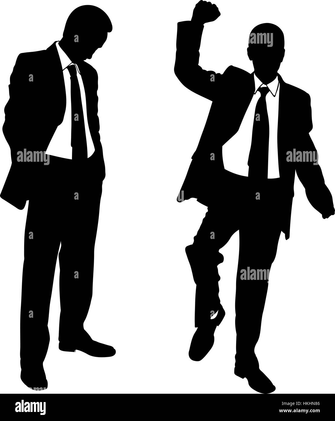 illustration of winner and loser businessman isolated Stock Vector ...