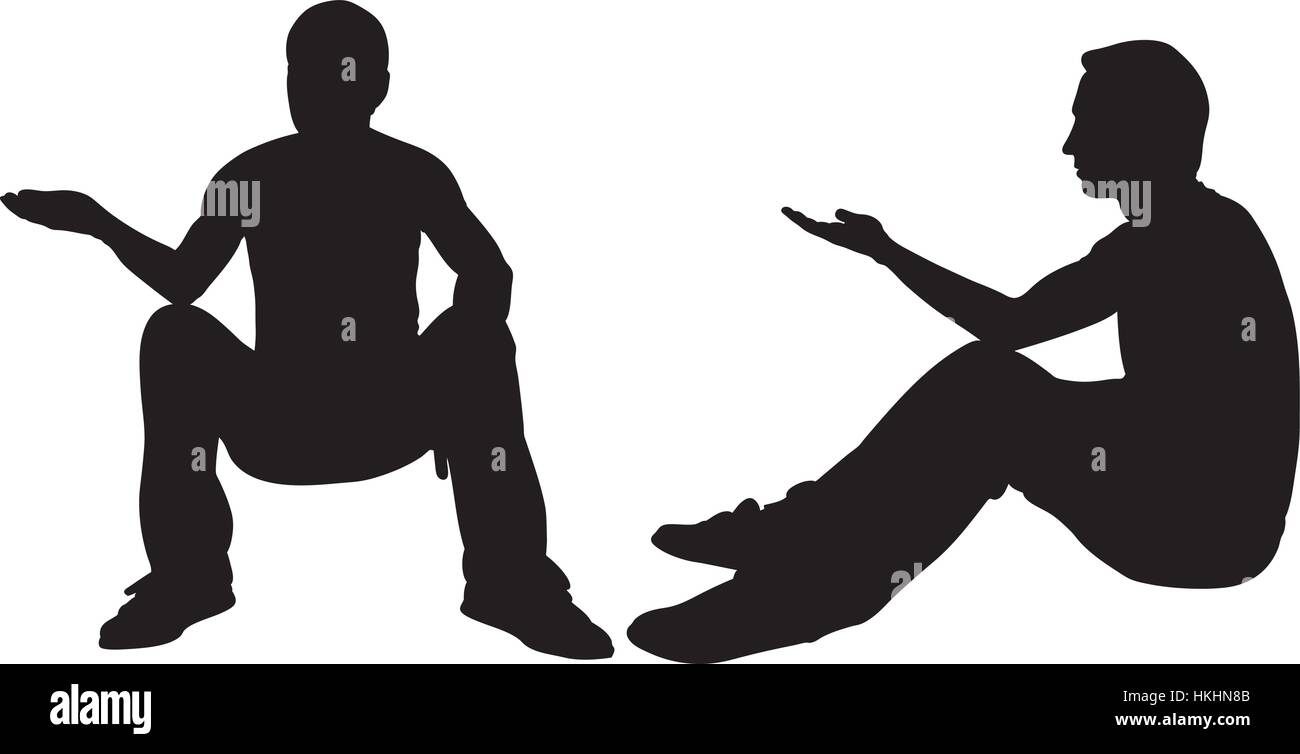 silhouettes of men begging isolated Stock Vector Image & Art - Alamy