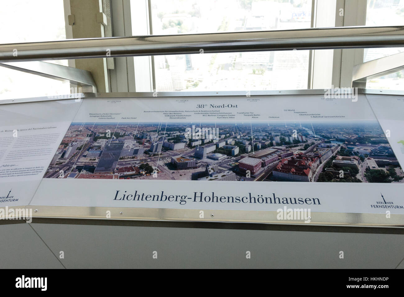 A detailed landscape information board at the Television Tower in ...