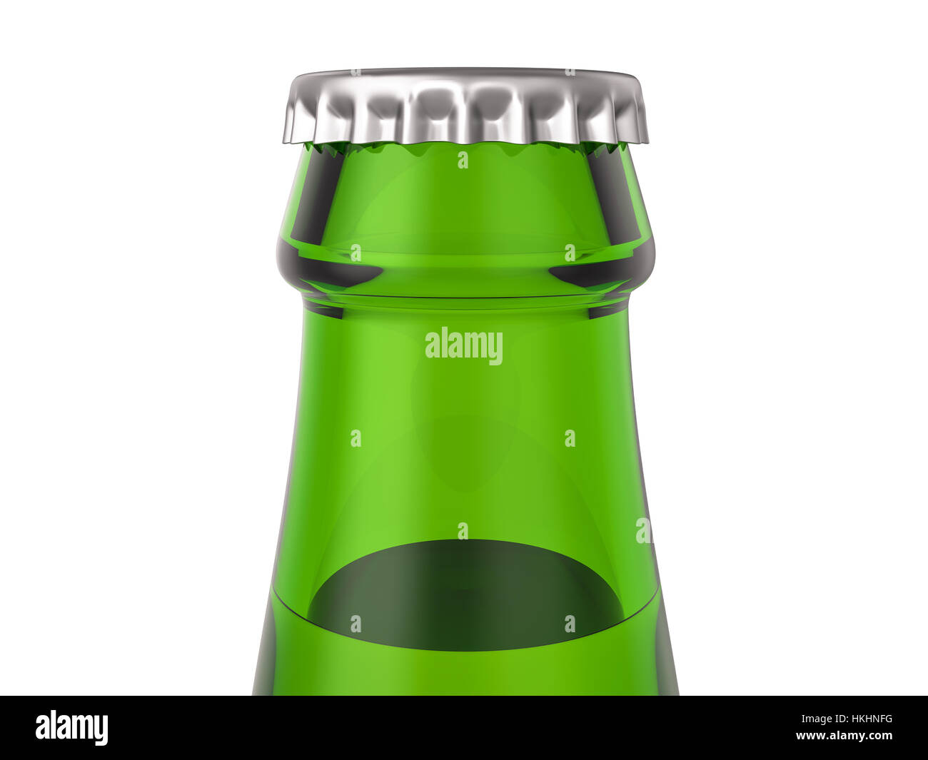Beer bottle on a white background. 3D illustration Stock Photo - Alamy