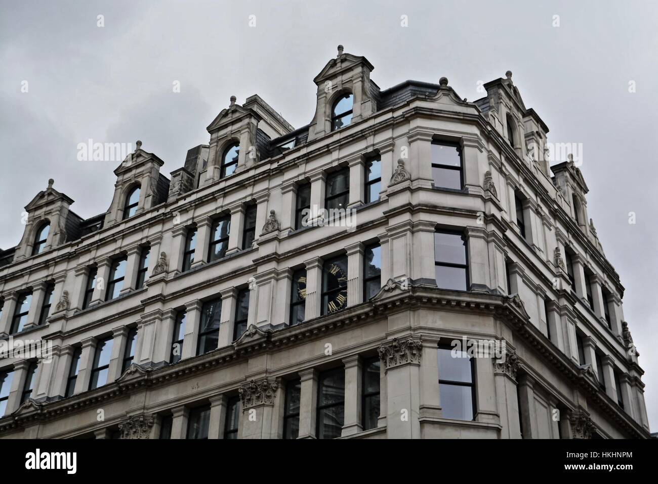 The Big Ben reflection in the windows of a nearby building Stock Photo ...