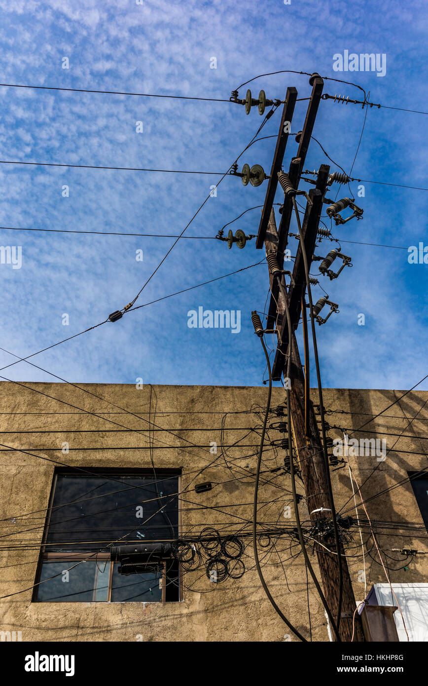 Electric lines in Monterrey - Mexico Stock Photo - Alamy