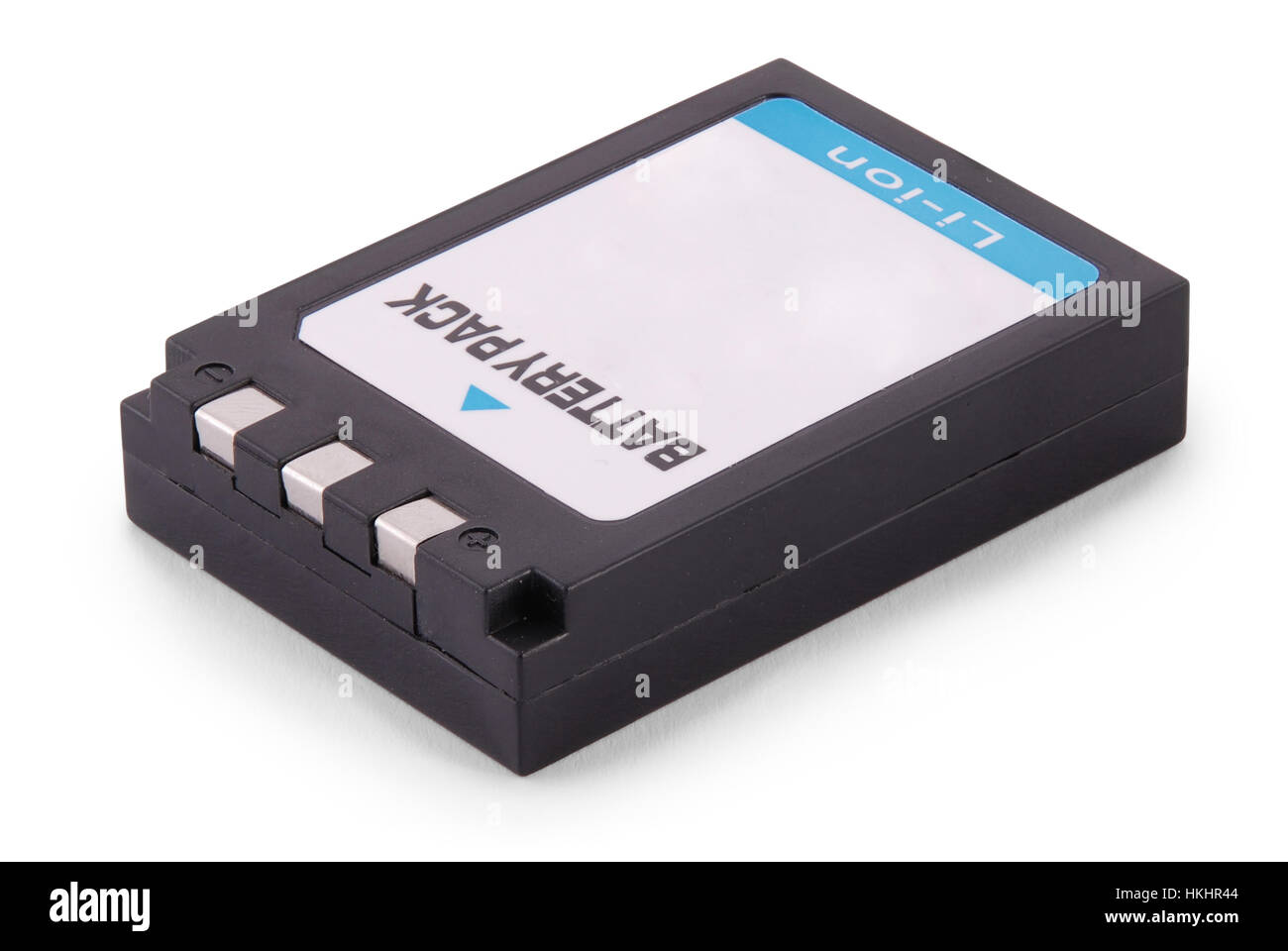 Black lithium-ion battery pack on white. Clipping path included Stock ...