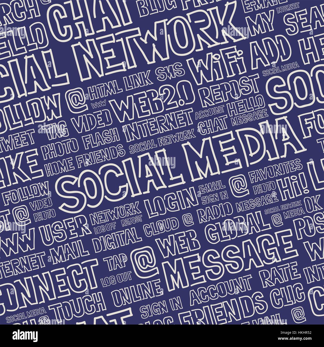 Social Media Words Seamless Pattern Stock Vector Image & Art - Alamy