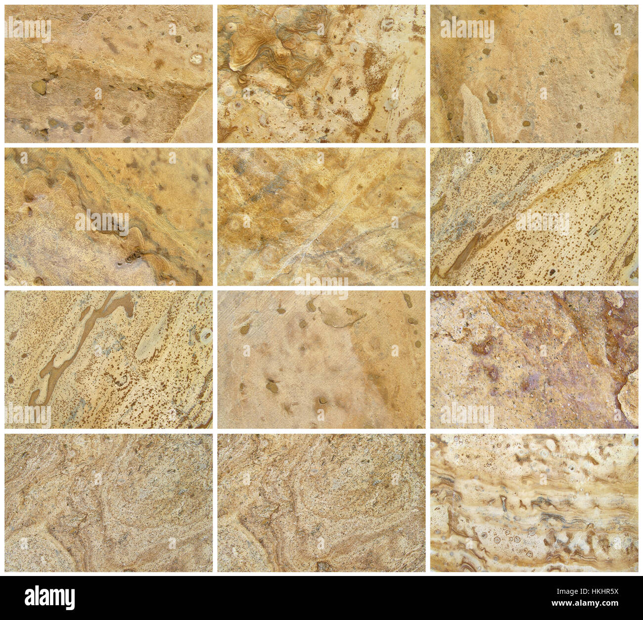 Twelve Natural Limestone Background or textures. The real color ...