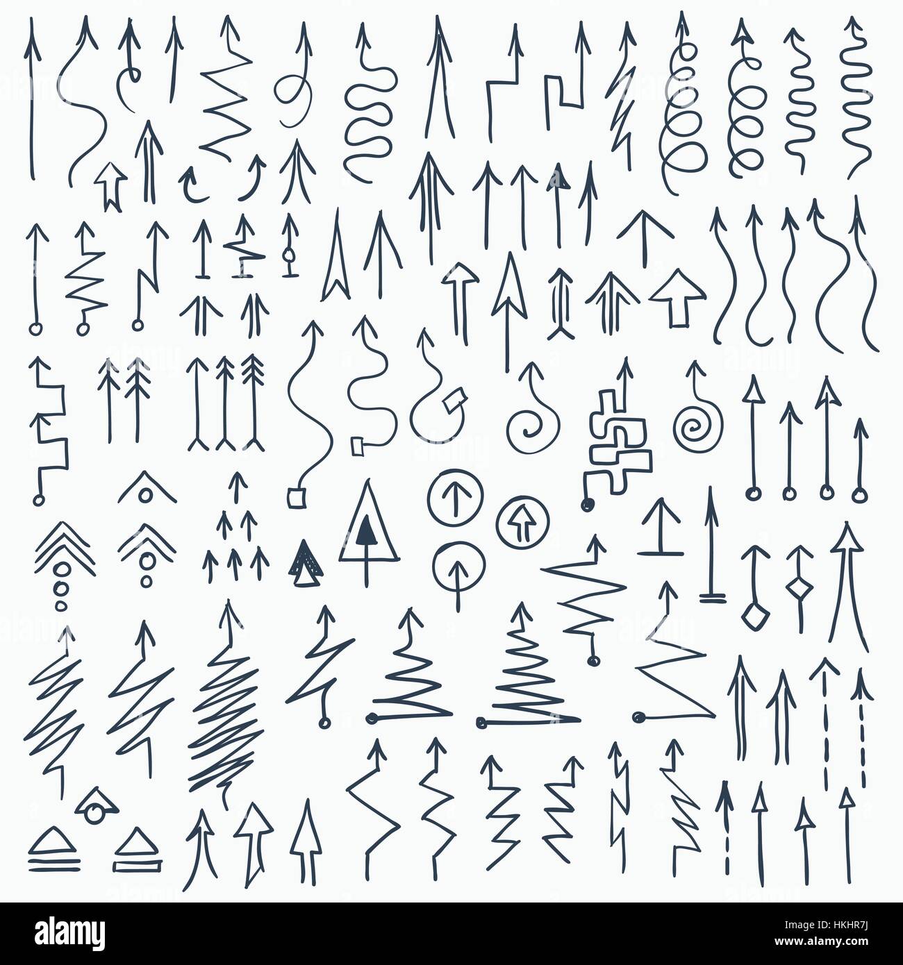 Hand Drawn Doodle Arrows Set Stock Vector Image & Art - Alamy